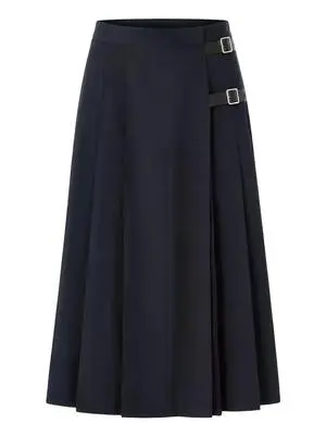 Barbour Buckle-fastening Pleated Skirt - Blue