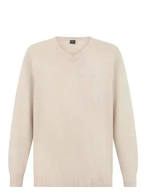 Fedeli V-neck Cashmere Sweater - Neutrals