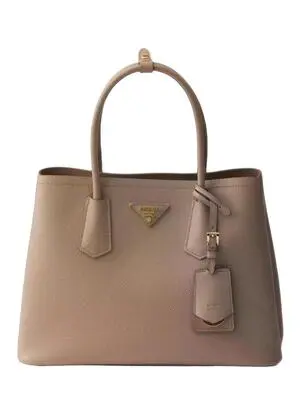 Prada Double Medium Saffiano Leather Bag - Neutrals