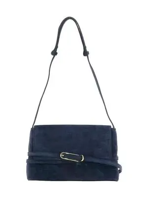 LIFFNER Buckle-detail Suede Shoulder Bag Blue