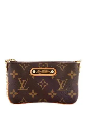 LOUIS VUITTON Milla Pochette Monogram Canvas Pm Clutch Bag - Brown