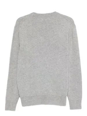 LARDINI Ribbed-trim Crew-neck Sweater - Grey