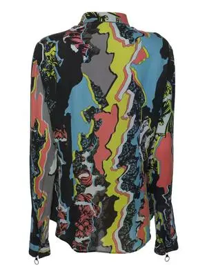 VERSACE Abstract-print Silk Shirt