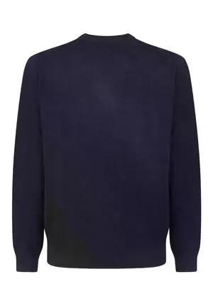 DELL'OGLIO Crew-neck Knitted Sweater - Blue
