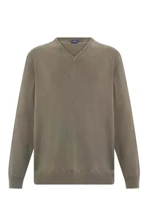 Fedeli V-neck Cashmere Sweater - Green