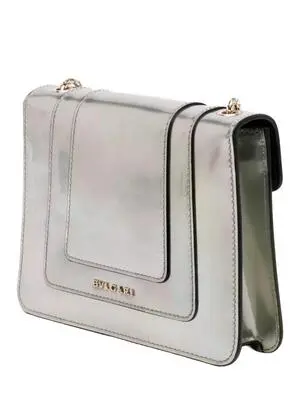 BVLGARI 2010-2026 Small Patent Serpenti Forever Crossbody Bag - Silver