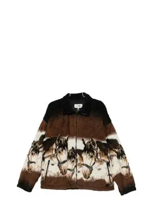 MAISON MARGIELA Horse Print Cardigan - Brown