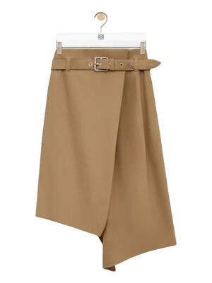 Loewe Belted Asymmetric Skirt - Beige