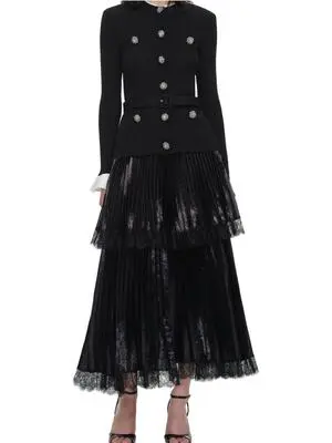 SELF-PORTRAIT Long-sleeved Dress