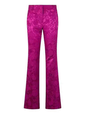 Roberto Cavalli Floral Jacquard Flared Pants - Fuchsia