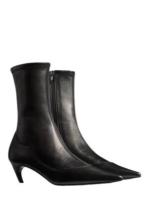 Khaite Valerie Pointed Toe Boot Black