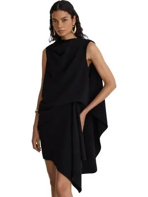 REISS Cassia Draped Sleeveless Mini Dress