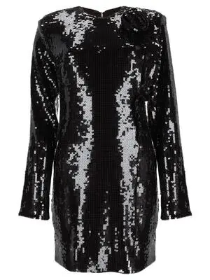ROTATE BY BIRGER CHRISTENSEN Mini Abito Con Paillettes - Brown