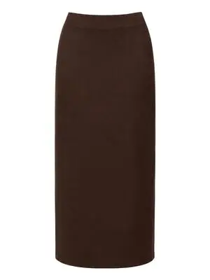 ELAMINS Maxi Skirt Charcoal - Brown