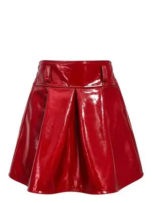 ZASTASTUDIO Cherry Pop Leather Skirt - Red
