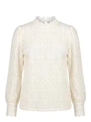 NOOKI DESIGN White Melody Lace Top - Cream