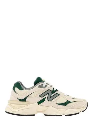 NEW BALANCE New Balance Men's 9060 Green Suede Leather Sneaker With Mesh Inserts Green