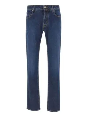 Jacob Cohen Stretch Cotton-lyocell Jeans For - Navy