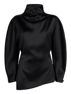 Khaite High-neck Harlow Blouse - Black