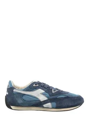 DIADORA Men's Diadora-Style Leather & Suede Sneakers Navy