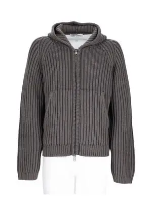 Our Legacy Striped Merino Wool Crewneck Sweatshirt - Grey