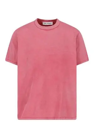 Our Legacy Our Legacy Garment-Dyed Crew Neck T-Shirt Red