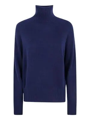 Seventy Seventy 100% Cashmere Crewneck Sweater Navy