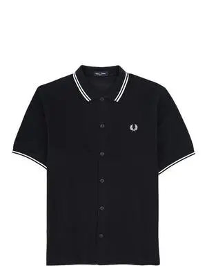 Fred Perry Fred Perry Men's Short Sleeve Knit Polo Shirt Blue