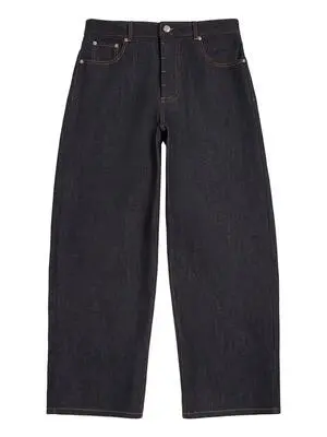 AMI Paris Wide-leg Jeans - Navy