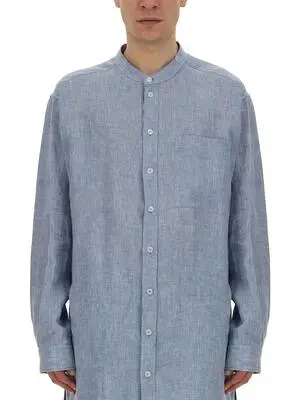 Dolce & Gabbana Mandarin Collar Oversize Shirt - Azure