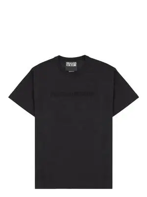 Versace Embossed Logo Crewneck T-shirt - Black