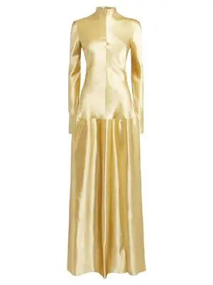 FFORME Satin Mila Maxi Dress - Beige