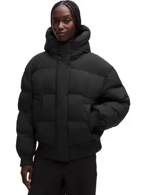 Lululemon Wunder Puff Bomber Hoodie Black