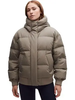Lululemon Wunder Puff Bomber Hoodie Cypress Forest