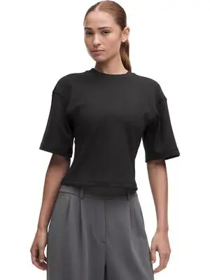 Lululemon Double-knit Relaxed Short-sleeve Shirt Black