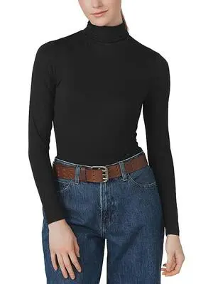 POINT Stretch Knit Turtleneck Black