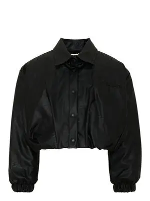 BARROW Logo-embroidered Cropped Jacket - Black
