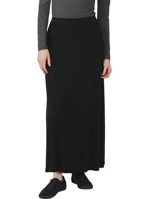 POINT Ribbed Maxi Skirt - Black