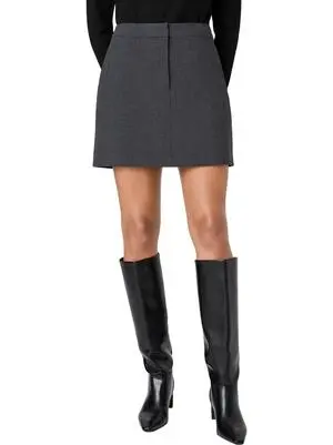 French Connection Tavi Crosshatch Miniskirt - Graphite