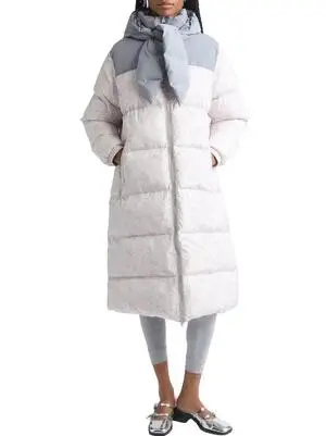 Sandy Liang Duvet Puffer Coat - Grey Multi