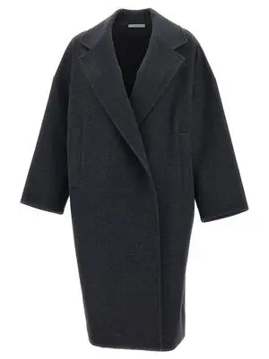 Dusan Cappotto Oversize In Lana - Grigio