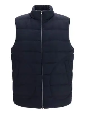 Herno Wool-blend Vest - Blue
