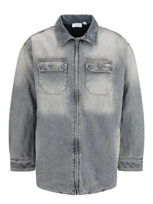 Off-White Oversized Workwear Deni Shirt Ale - Grey