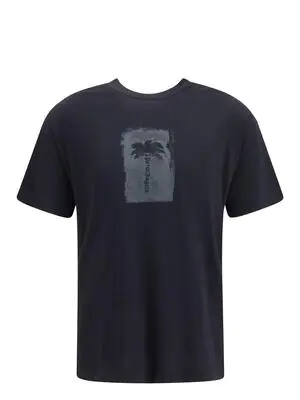 Palm Angels Palm Tree Cotton T-shirt - Black