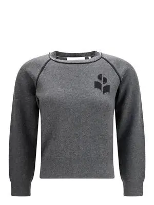 MARANT ETOILE Loriby Logo Sweater Grey