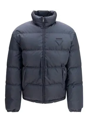 PRADA High-neck Padded Jacket Ale