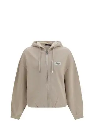 Jacquemus E Montaigne Hooded Sweatshirt Mae - Beige