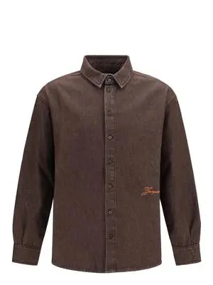 Jacquemus Simon De-nîmes Denim Shirt - Brown