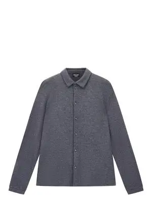 Giorgio Armani Shirt Cashmere Interlock Jersey Regular Fit Grey