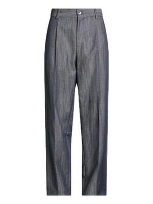 Hugo Pants Size Virgin Wool, Linen, Polyamide - Blue